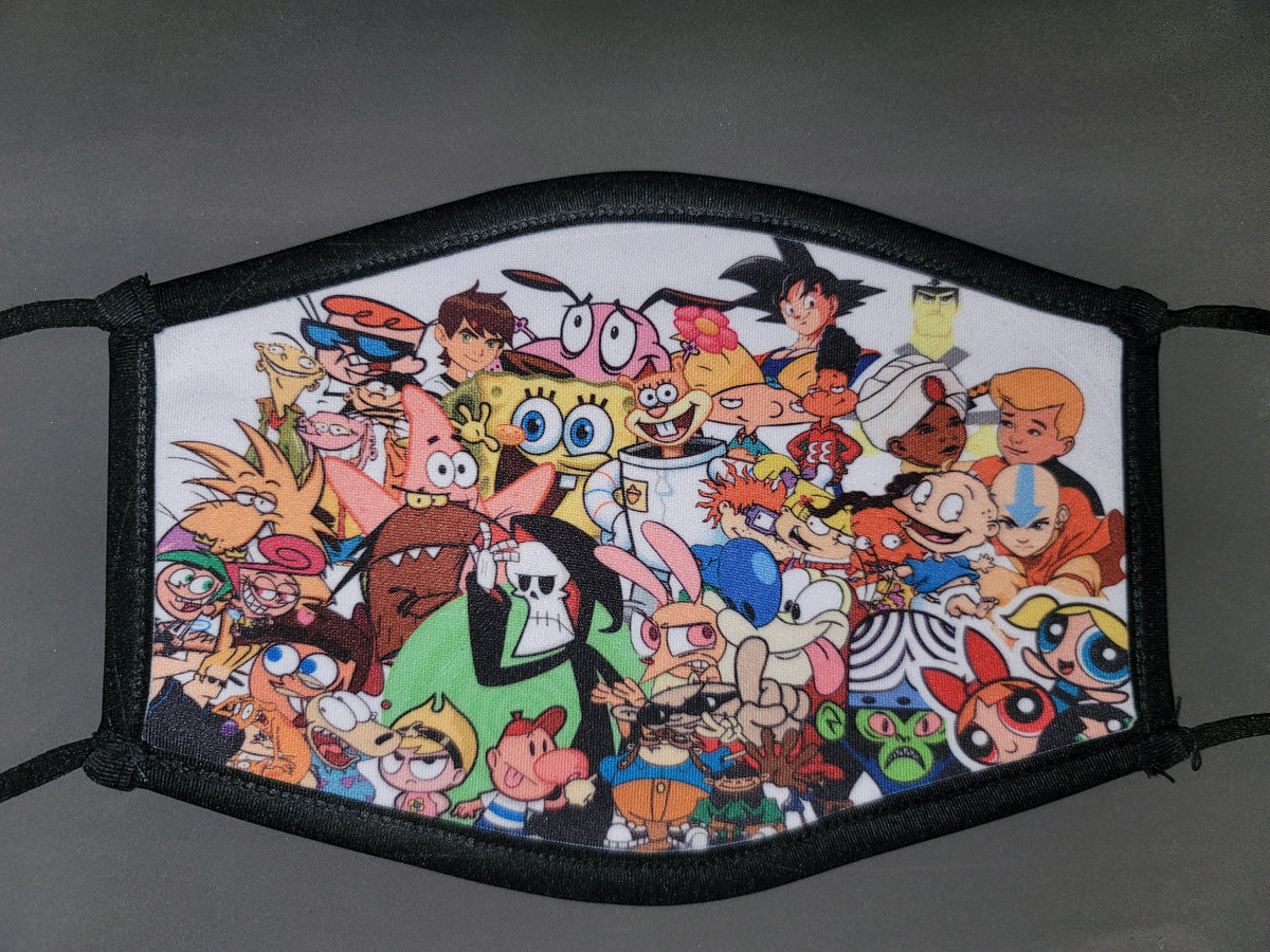 Kids 90s cartoon mash up mask